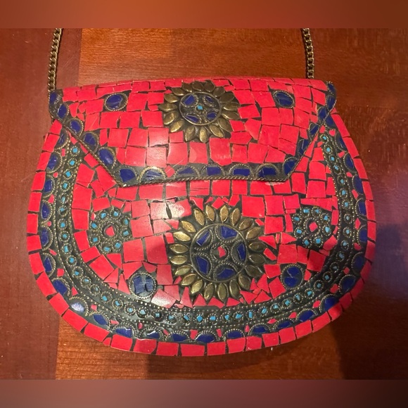 Bags | New Artisanal Handmade Metal Purse With Stone Mosaic And Metal ...